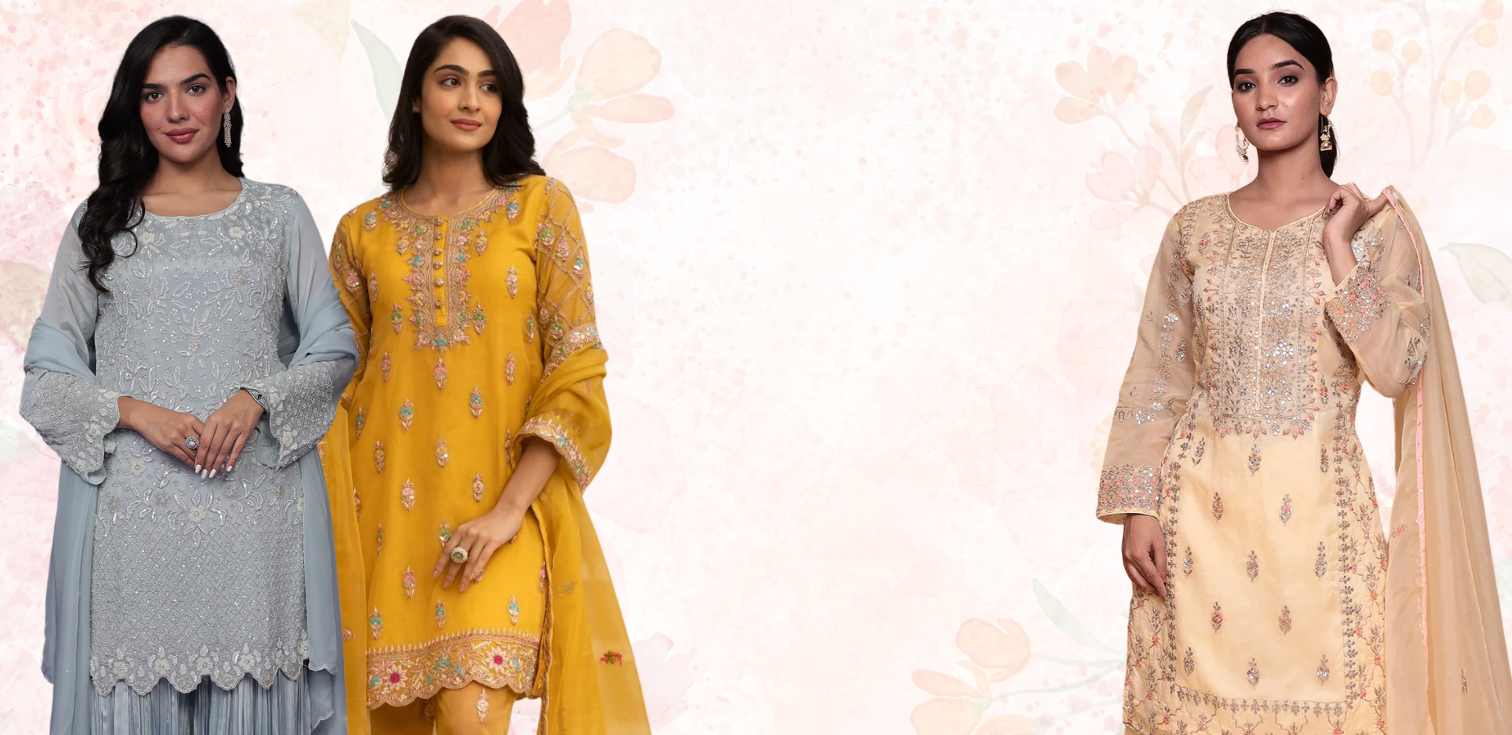 Buy Elegant Festive Wear Suits for Eid ul Adha 2025 Online – Zari Jaipur