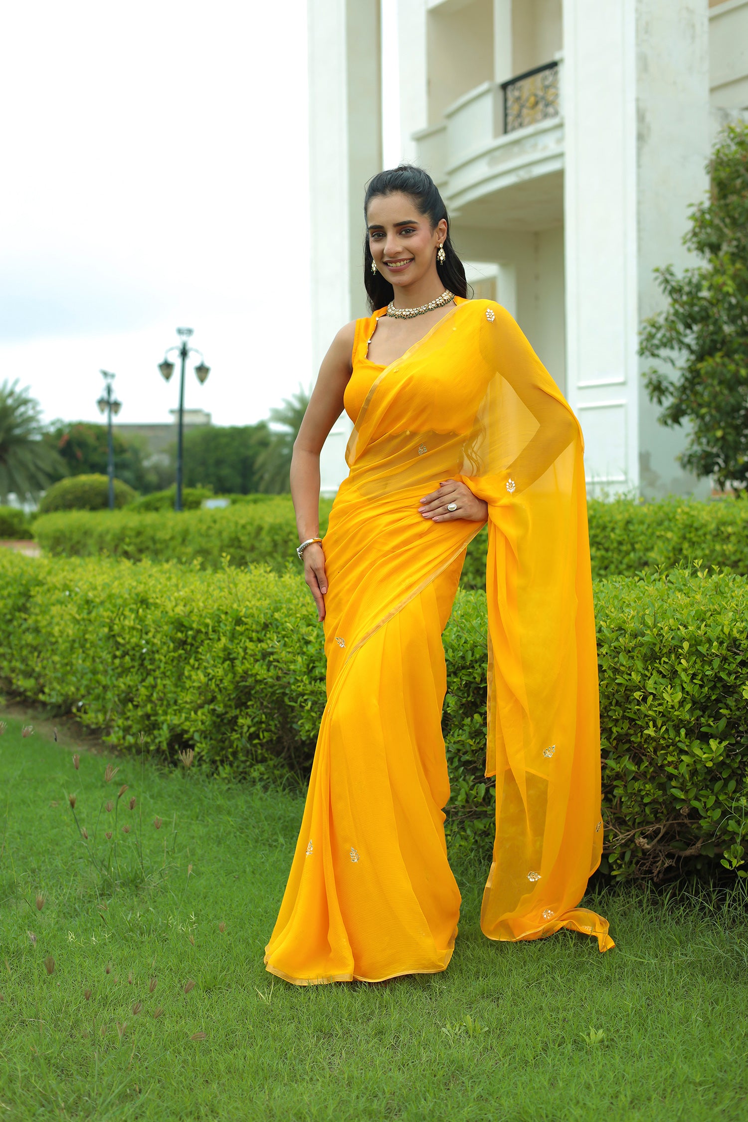 Buy Gota Pati Embroidery Saree For Women At Zari Jaipur